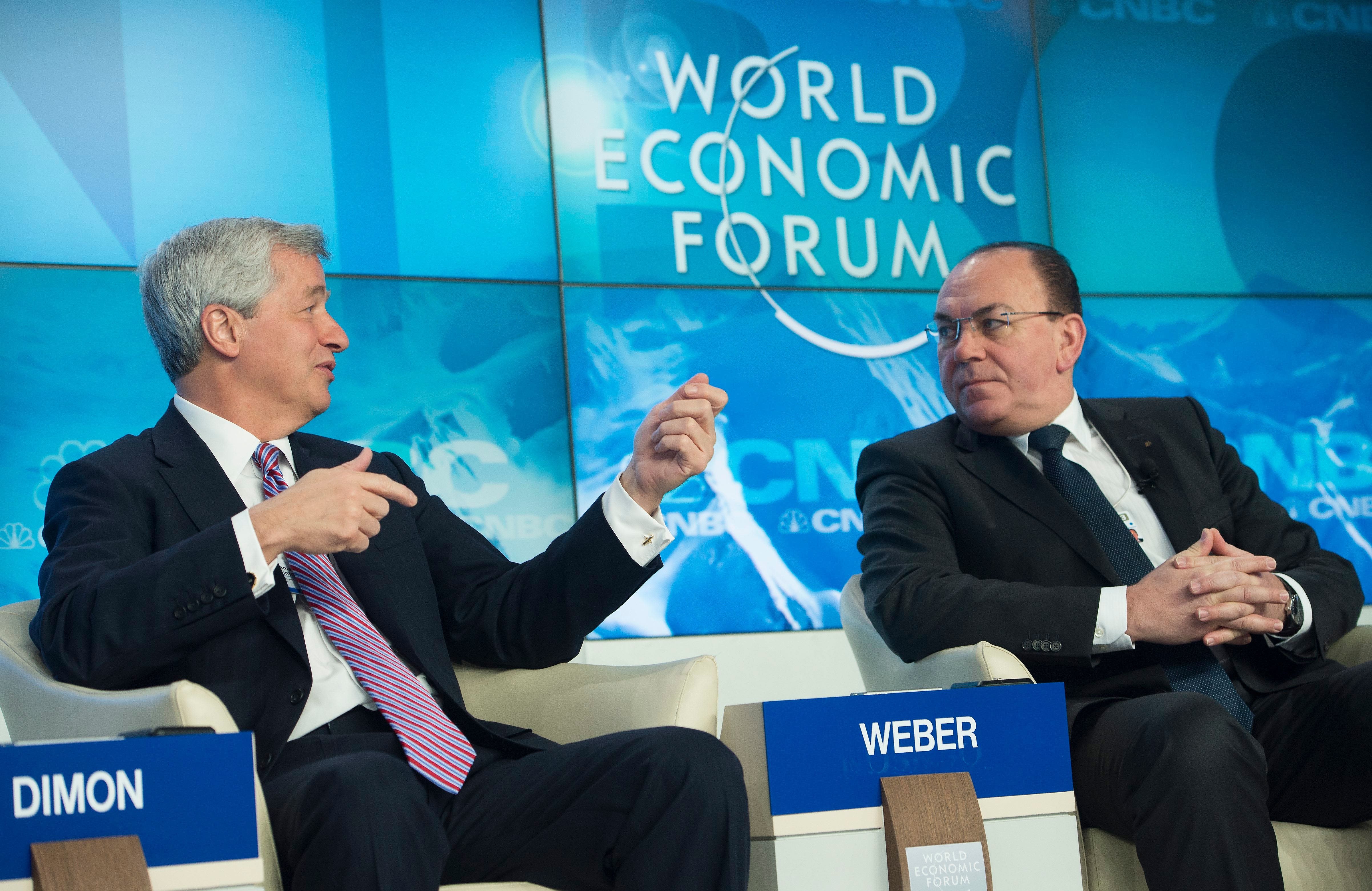 Top banks play defense at Davos; debate reflects global pressure on ...