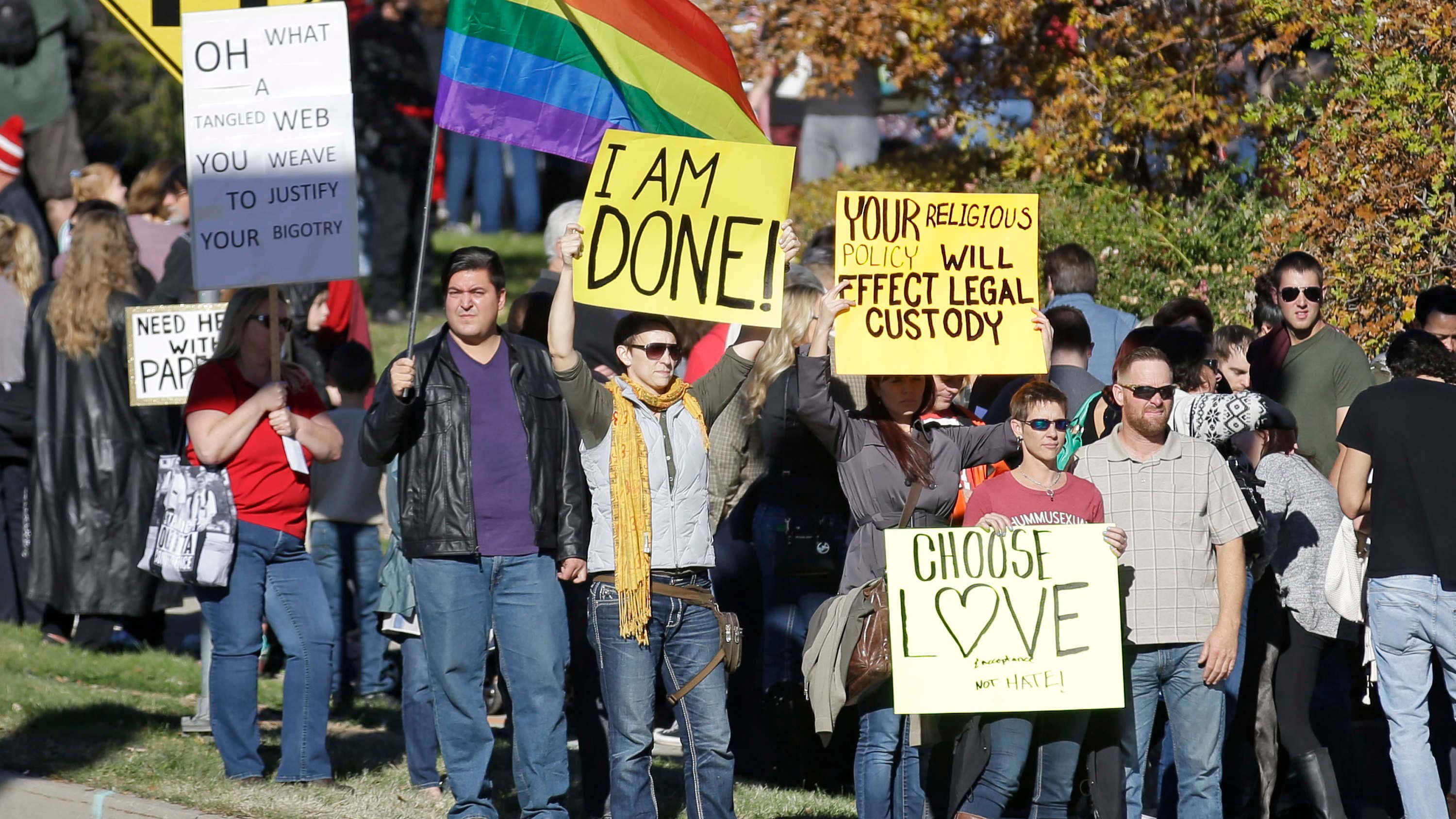Hundreds of Mormons protest faith's LGBT policy | Fox News