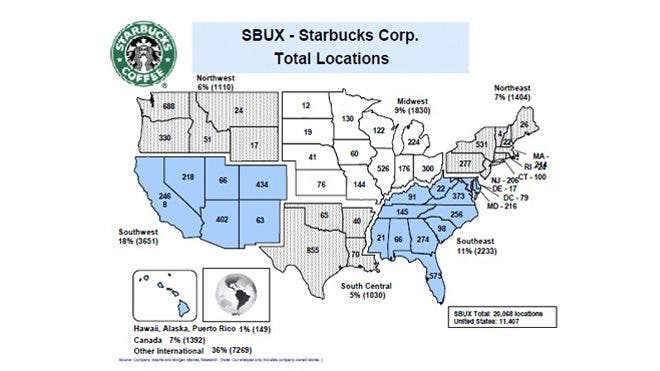 Starbucks map of America proves coffee chain really is everywhere | Fox ...