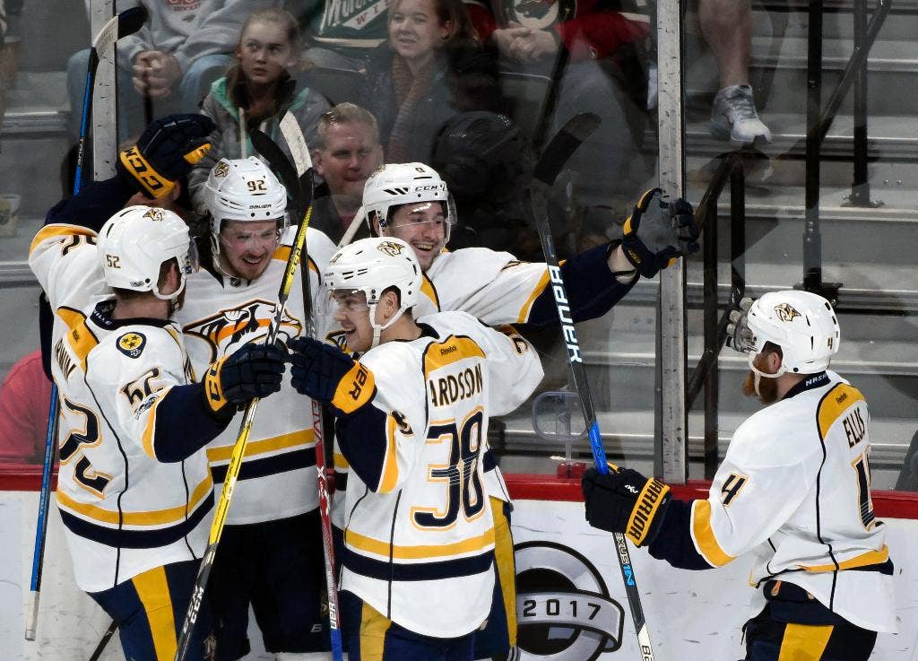 Forsberg Scores 2 In 3rd Period Predators Beat Wild 4 2 Fox News