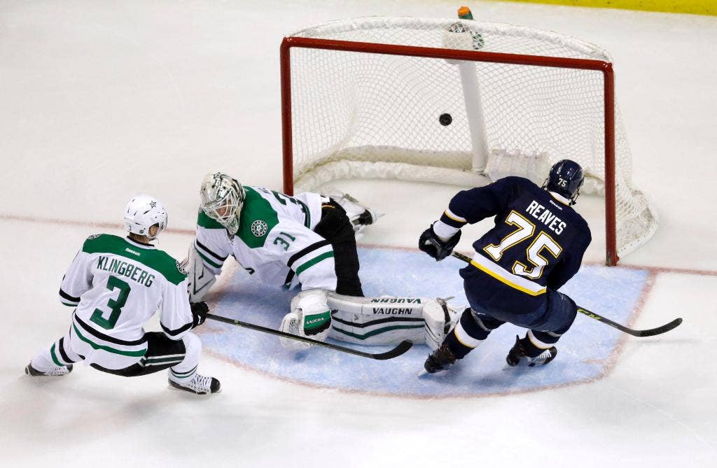 Backes gets goal and assist, Allen stops 26 shots as Blues beat Stars 3 ...