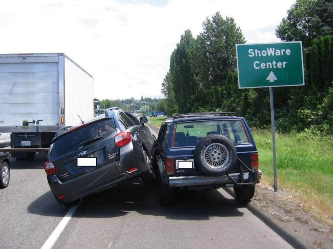 Washington road rage: Subaru rams Jeep three times for passing on ...