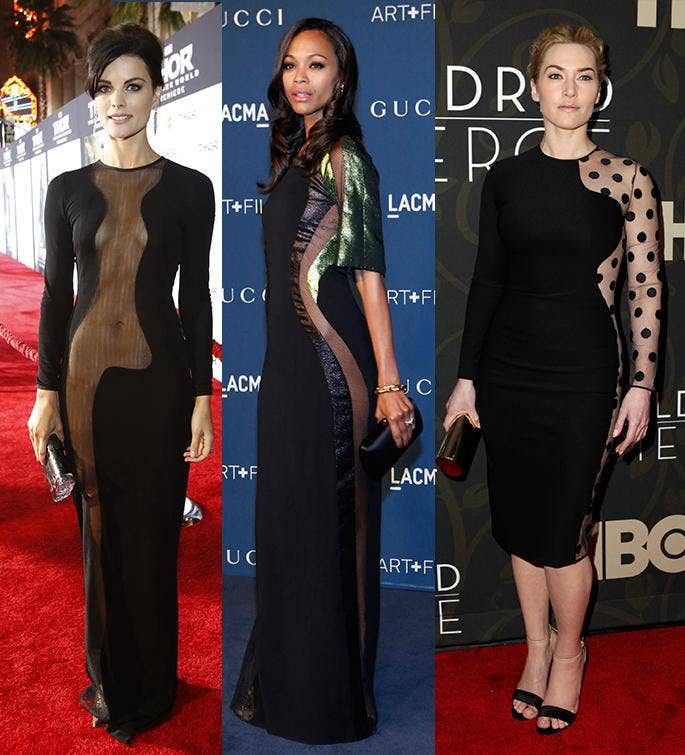 Skin Is In: Sheer and Cut-Out Dresses Make a Splash on the Red Carpet ...