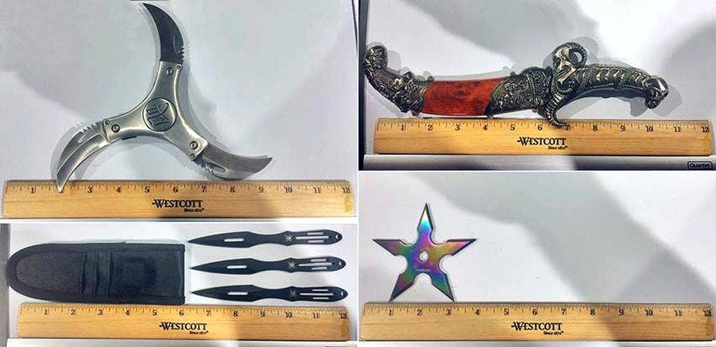 Officials: Air passenger caught with dagger, throwing stars | Fox News