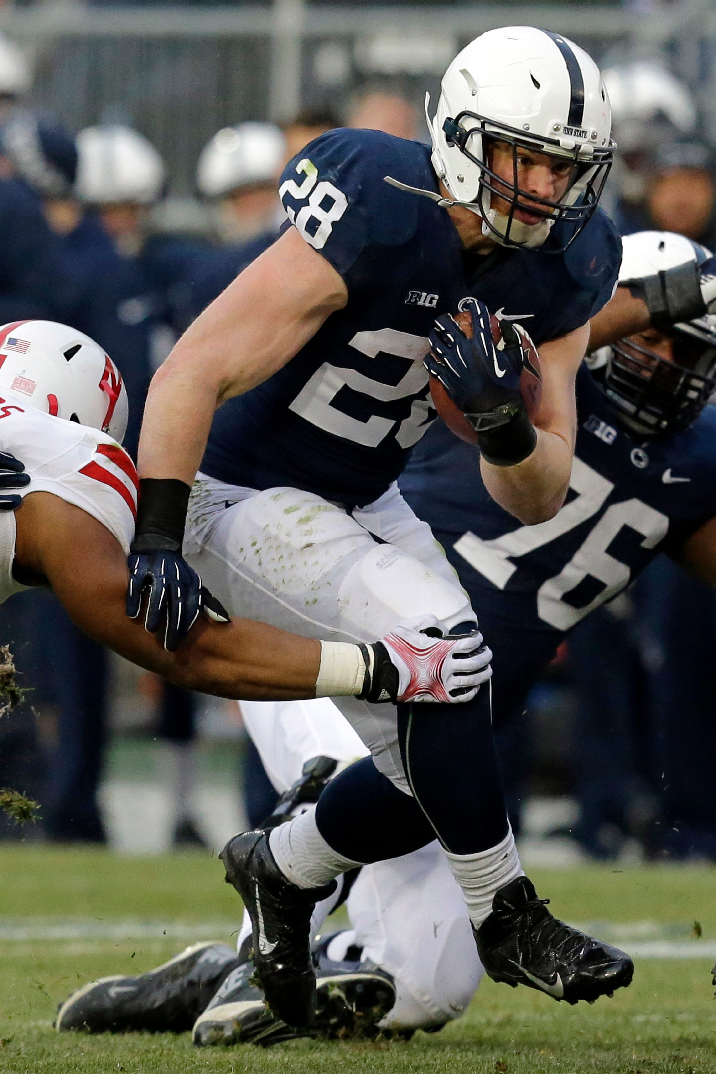 No. 14 Wisconsin's stout rush defense braces for PSU bruising RB Zach ...