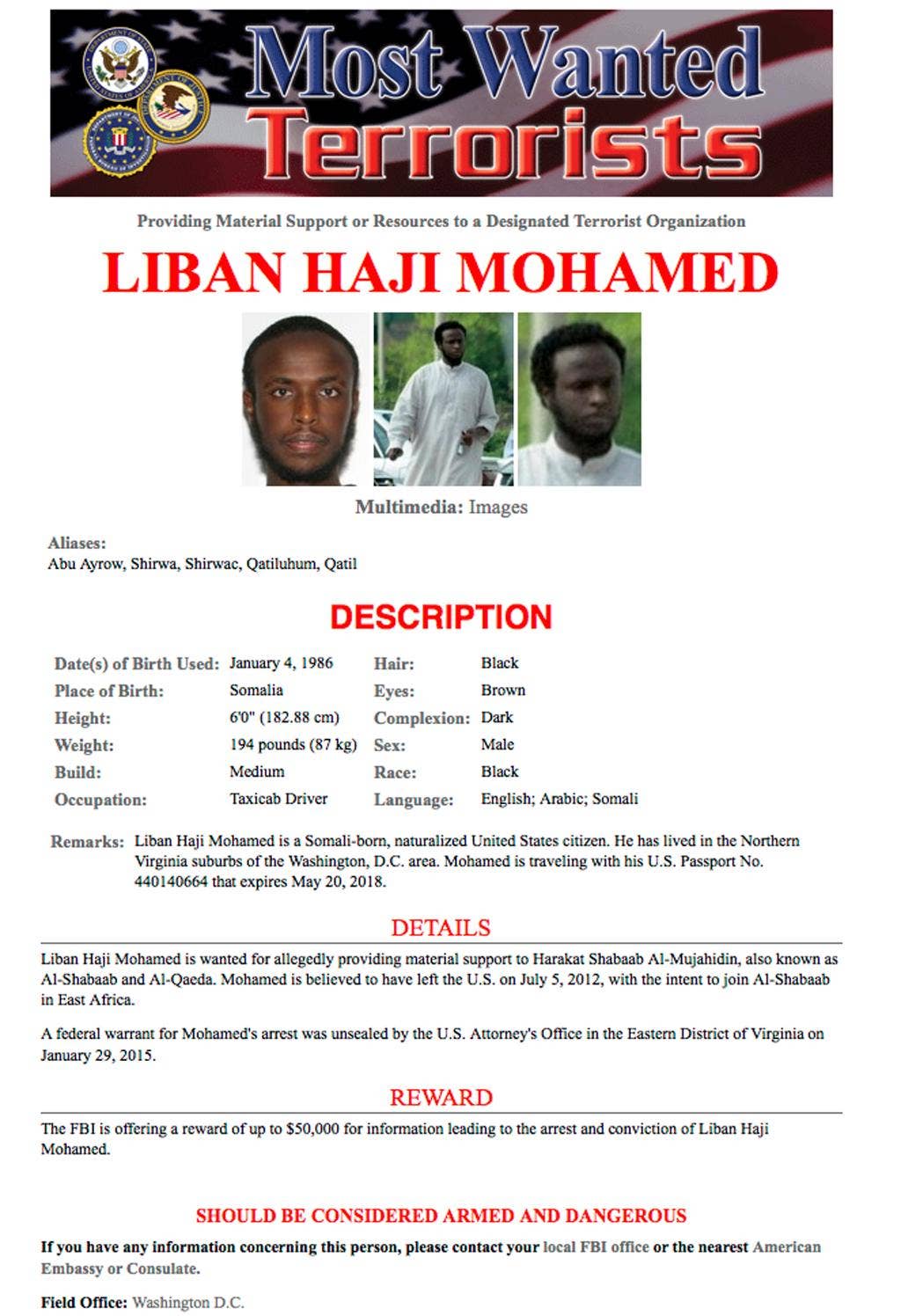 Official: Virginia man on FBI's most-wanted terror list has been ...