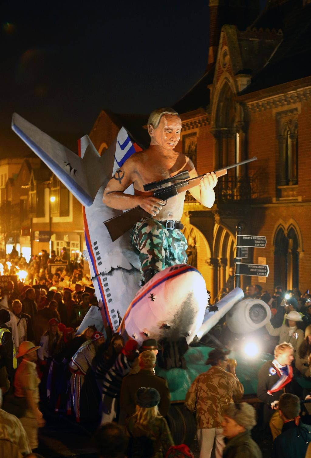 English town's tradition of burning politicians in effigy sparks heated ...