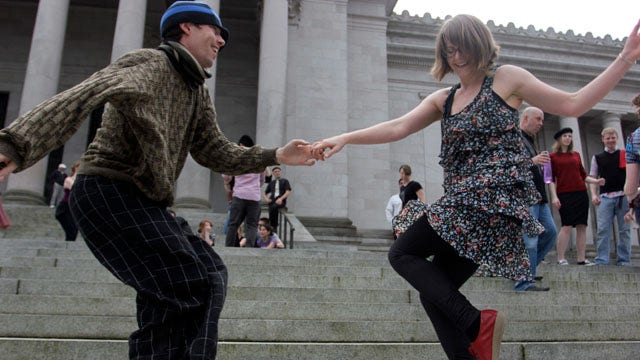 Dozens participate in dance to protest Washington state tax on dance ...