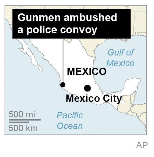 Attack in western Mexico leaves police officers wounded in latest clash ...