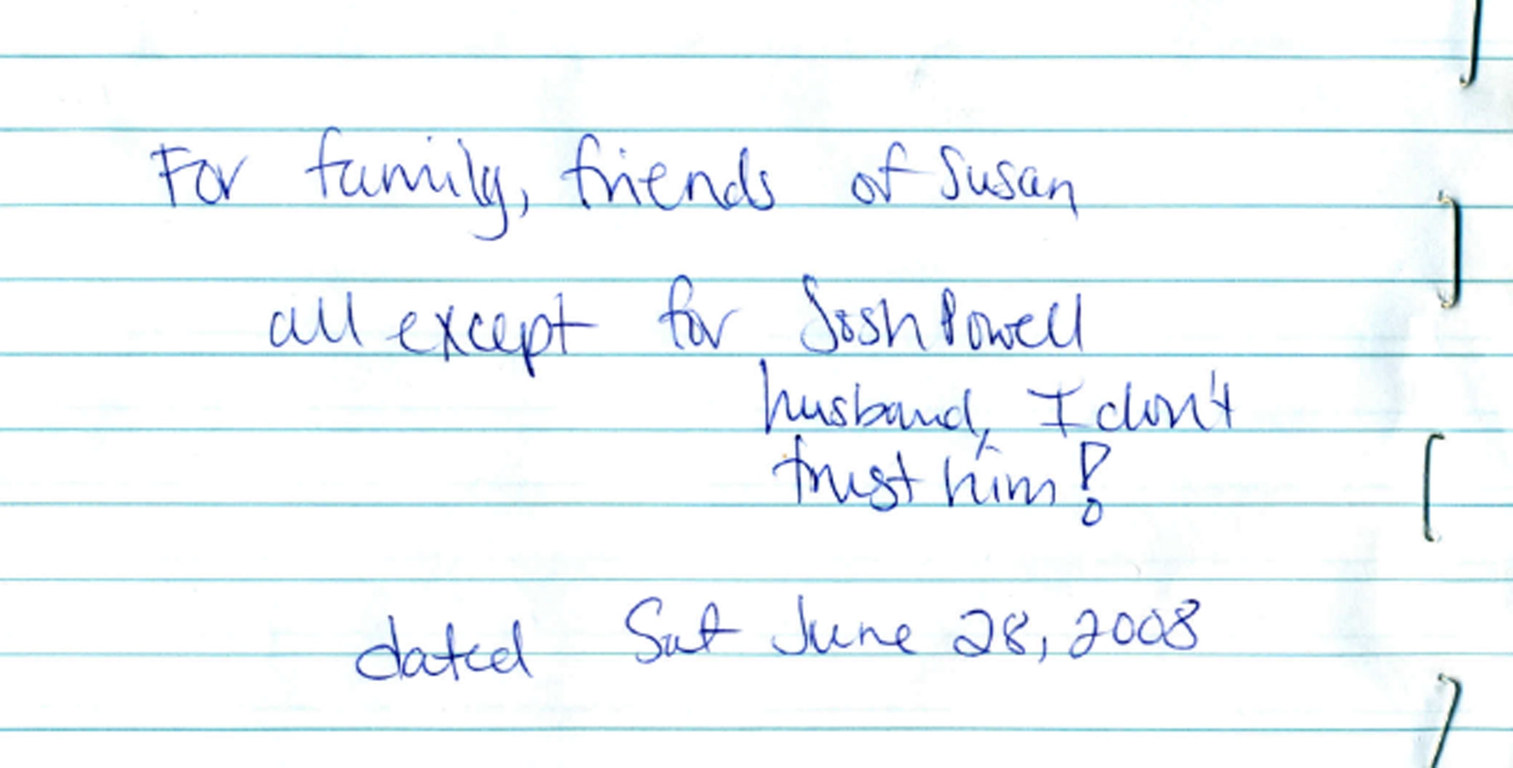 Susan Powell's diary foreshadows family tragedy, detailing fears of ...
