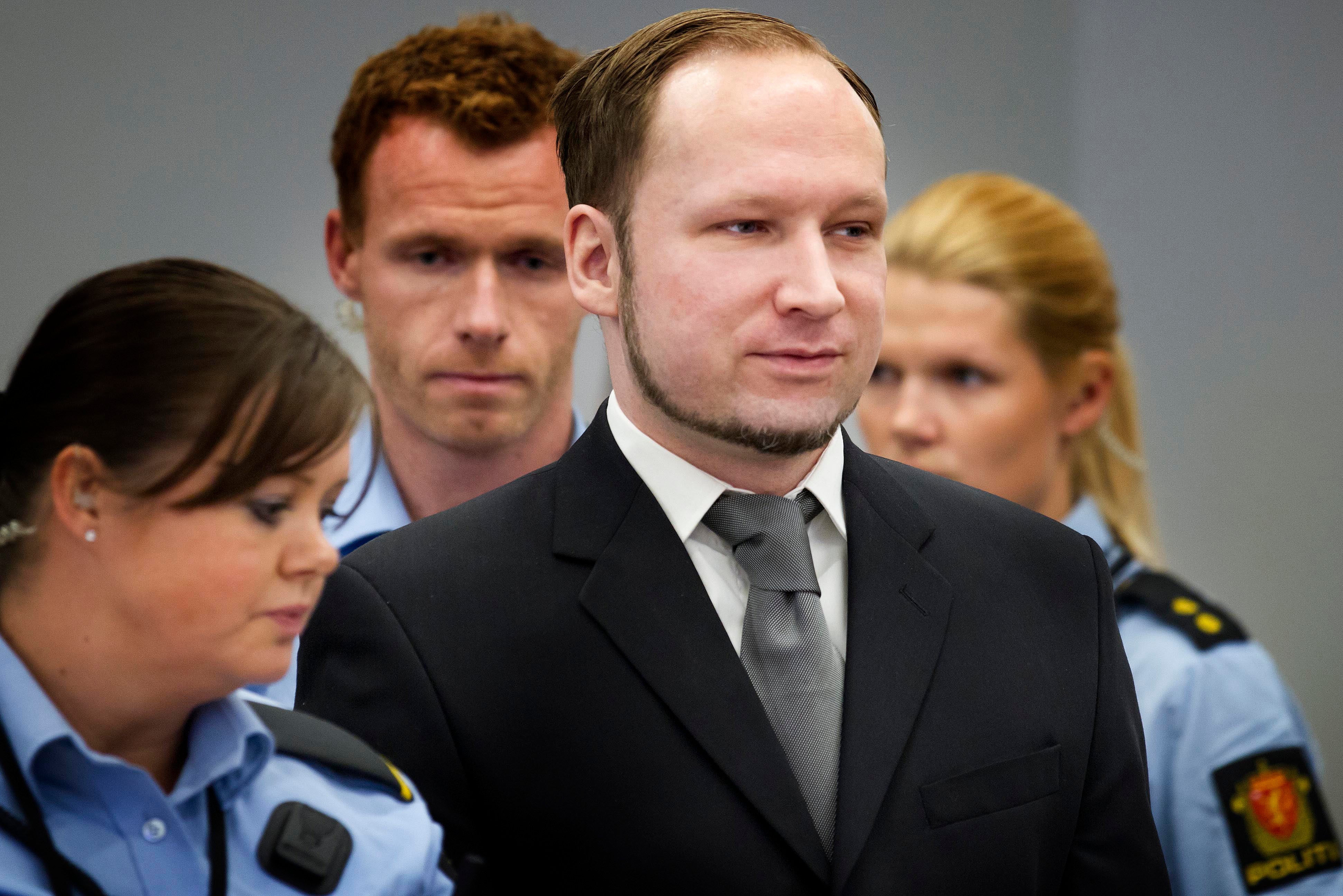Breivik trial interrupted by unruly spectator who threw shoe at mass ...