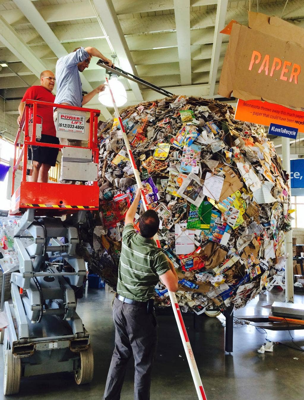 9-foot tall paper ball sets world record, shows Minnesota how much ...