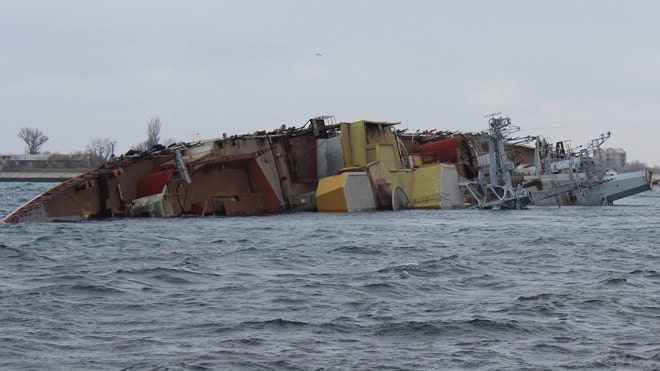Russia sinks own ship to block Ukrainian vessels, official says | Fox News