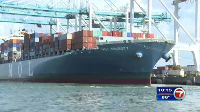 First cargo vessel to cross newly expanded Panama Canal arrives in ...