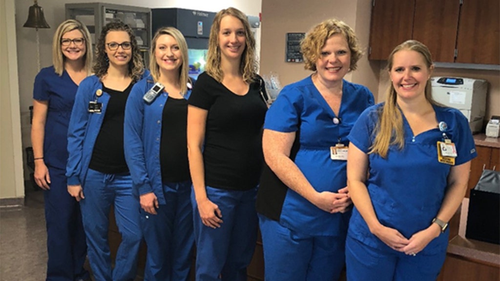 Six North Carolina nurses show off their 'baby bumps' in adorable photo ...