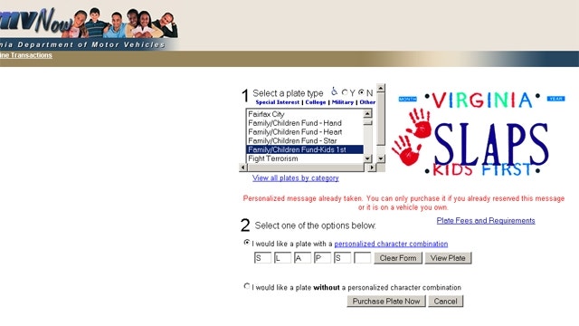 Virginia License Plate Pranksters Can't 'EAT' Kids but Can 'SLAP' Them ...