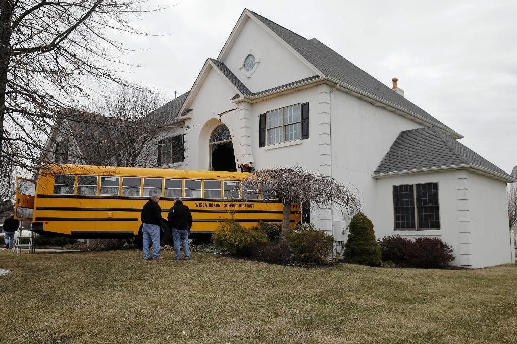 School bus rams through front of home in suburban Philadelphia ...
