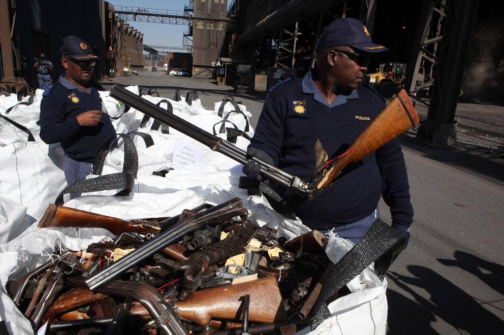 South African police destroy thousands of illegal firearms to reduce ...