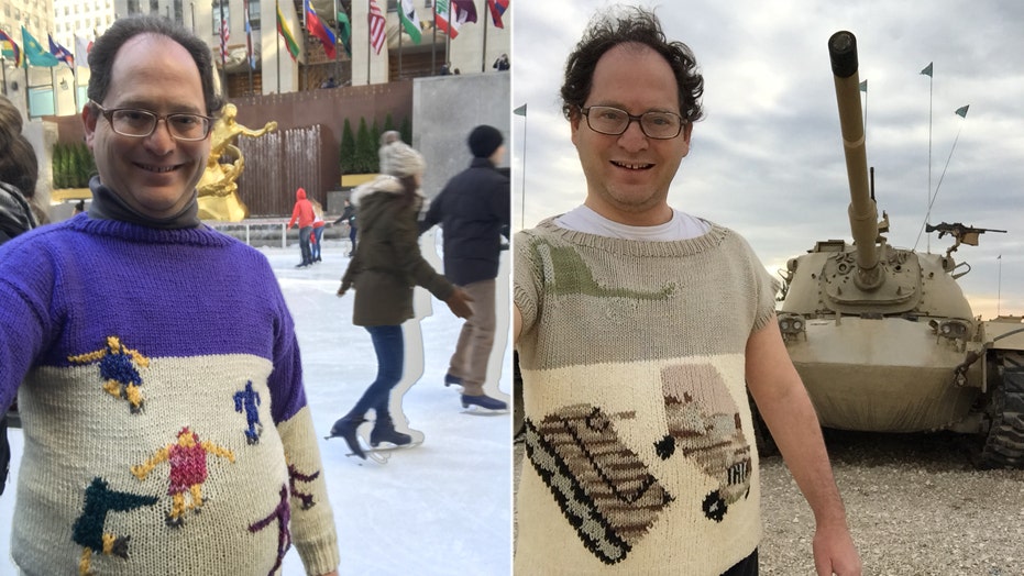 Man's handmade knit sweaters of famous landmarks are winning over the ...