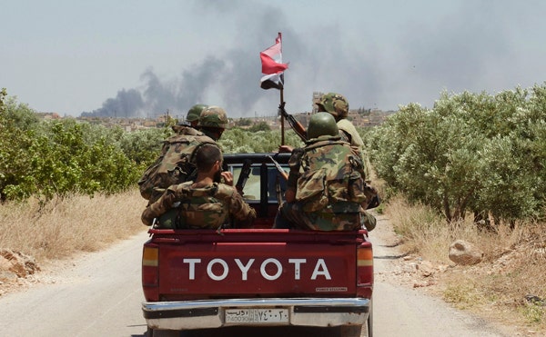 Syrian troops push forward against rebels, capture Damascus suburb ...