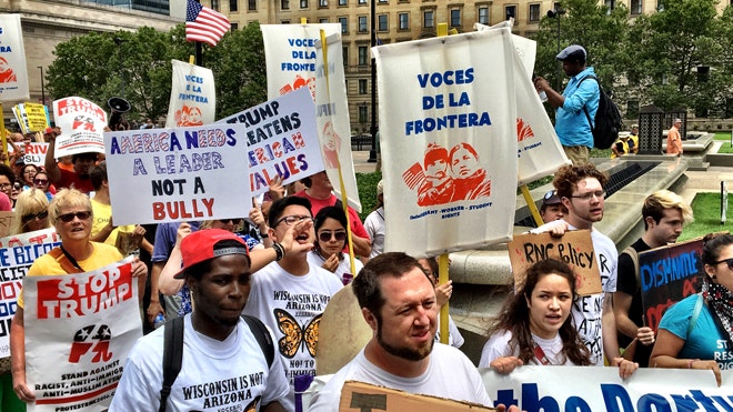 Peaceful protests, rallies rule streets of Cleveland as GOP convention ...