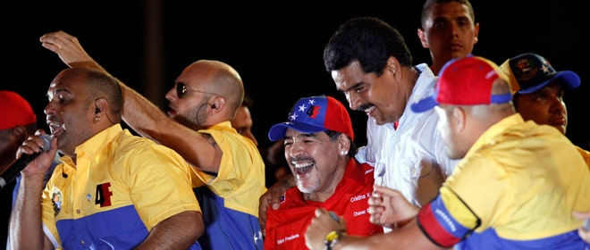 Venezuela's Maduro Gets Backing From Maradona As Salsa Star Colón Goes ...