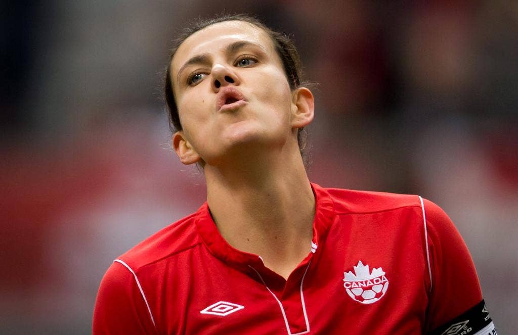 Canada's Christine Sinclair keeps her focus on the job as World Cup ...
