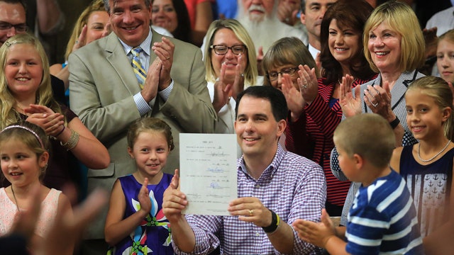 Walker signs revised Wisconsin budget ahead of presidential run | Fox News