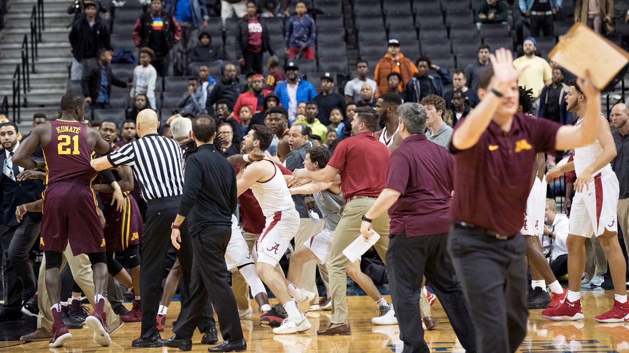 Alabama ends basketball game with three players after ejections ...
