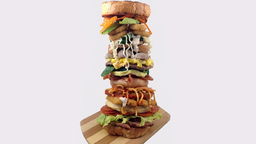 Man creates epic burger with toppings for every letter of alphabet ...