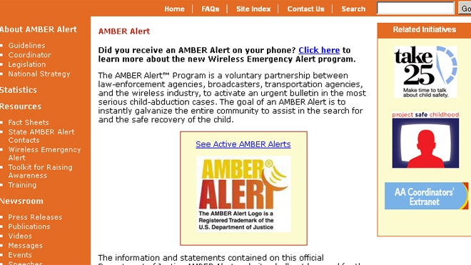 Amber Alert website brought back online after outcry | Fox News