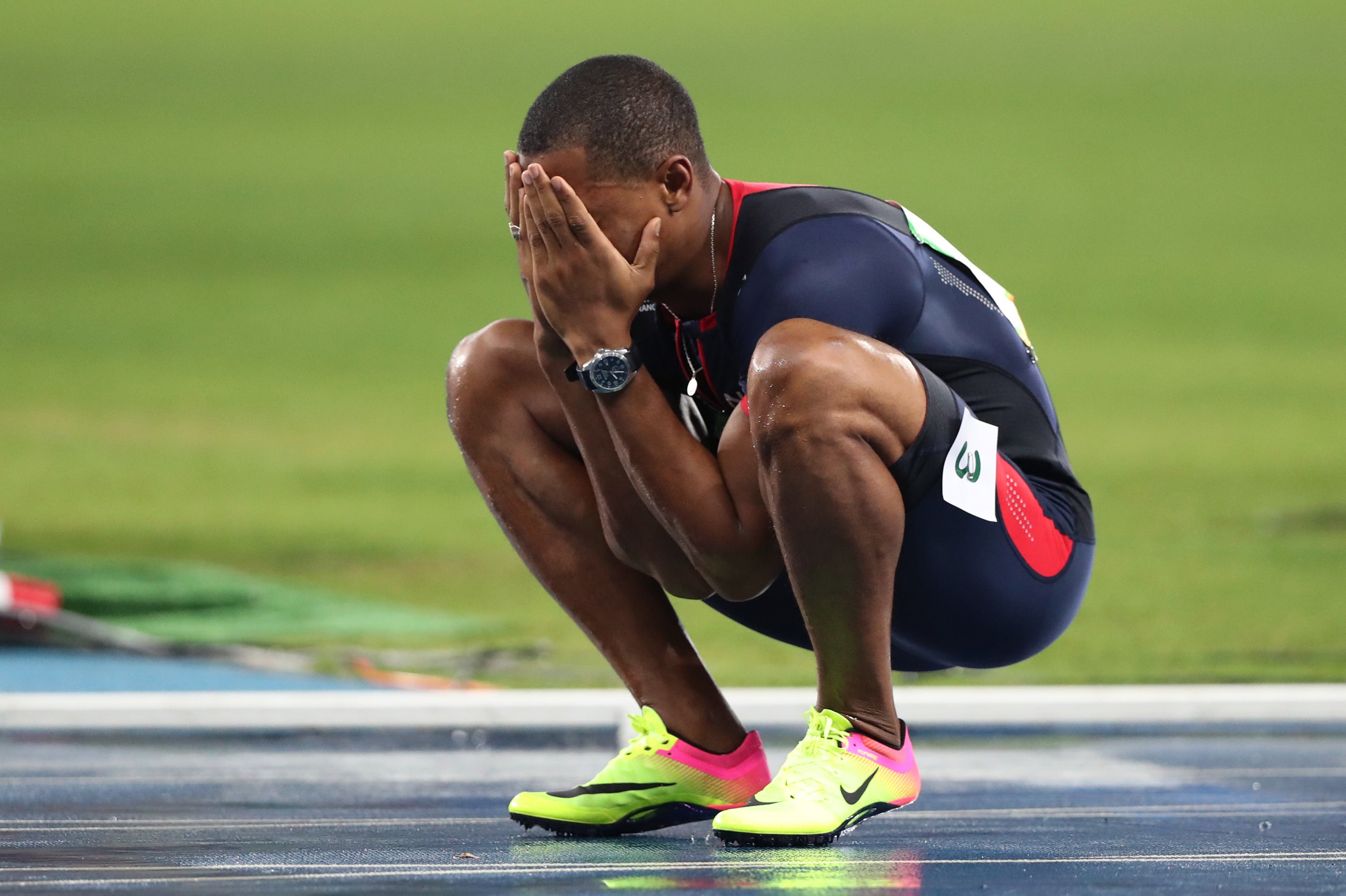 Olympic runner seen breaking down on the track after disqualification ...