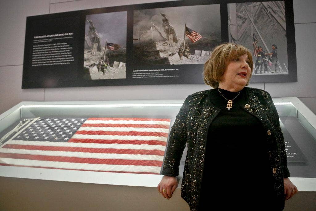 Flag firefighters raised at ground zero returns to site | Fox News