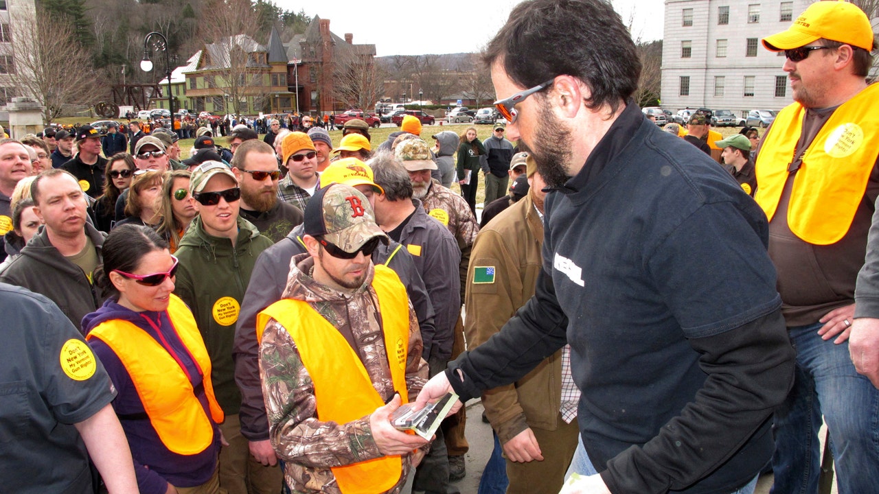 Pro-gun rights activists rally against new measures on firearm sales in ...