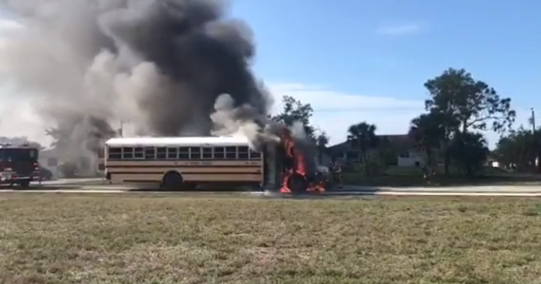 Florida school bus driver saves 25 students after engine catches fire ...