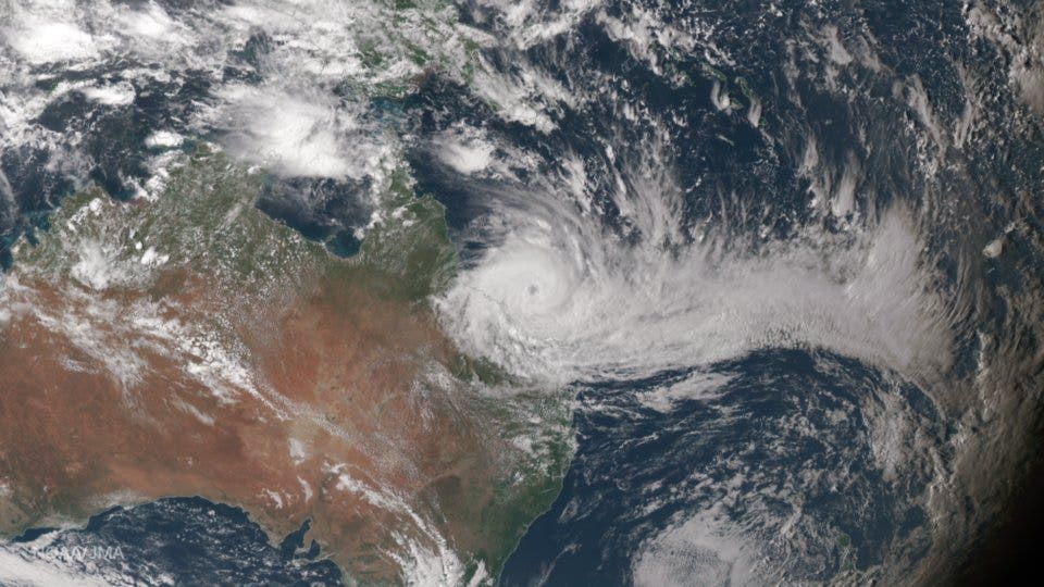 Cyclone Debbie: 'Idiot' caught surfing in giant storm | Fox News