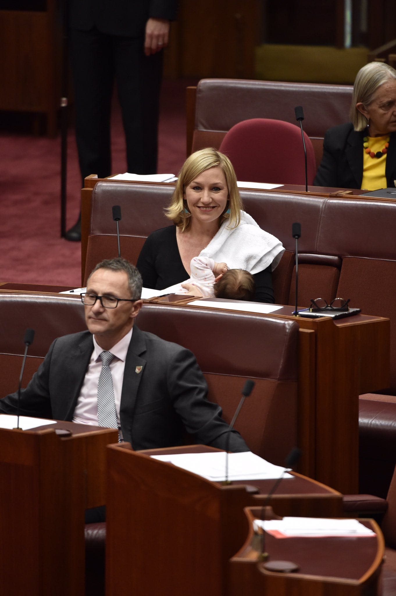 Australian senator Larissa Waters becomes first woman to breast-feed in ...