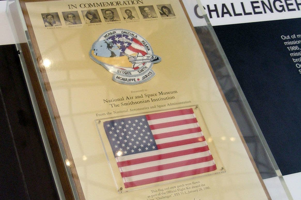 Space Shuttle Challenger's fallen flags and patches, 30 years later ...