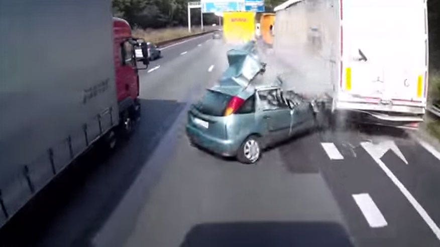 Driver survives terror crash with two trucks | Fox News