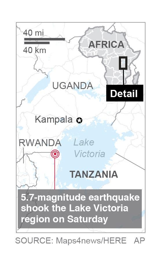 5.7 earthquake hits Tanzania, felt in Kenya and Uganda | Fox News