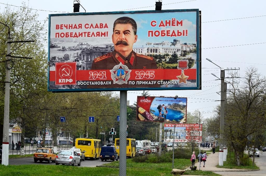 Billboards praising Stalin go up in Russian-annexed Crimea ahead of ...