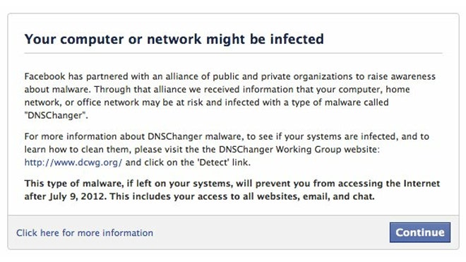Facebook warns hundreds of thousands may lose Internet in July | Fox News