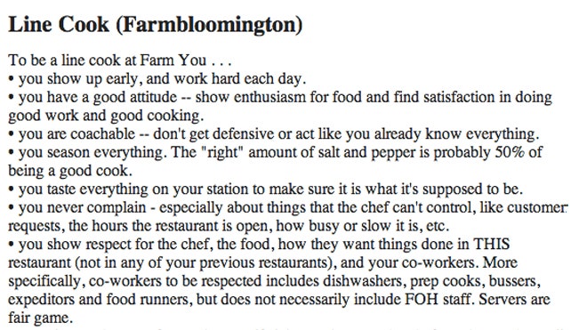 Restaurant posts line cook job with 44 over-the-top requirements | Fox News