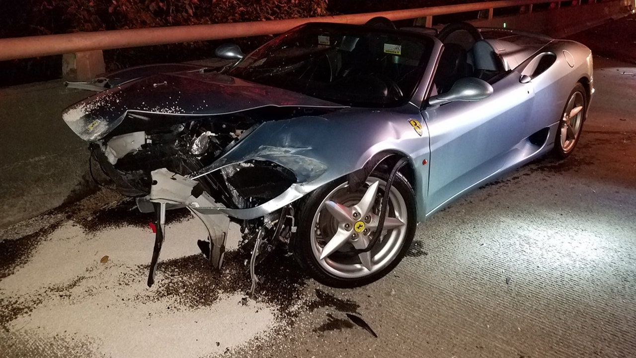 'New' Ferrari wrecked in DUI crash, police say | Fox News