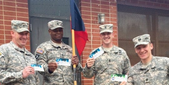 College nonprofit thanks troops by sending them to sporting events ...