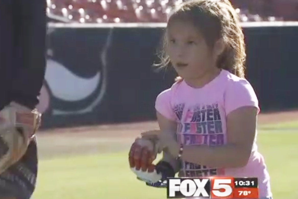 7-year-old fitted with 3-D printed hand to throw first pitch at World ...