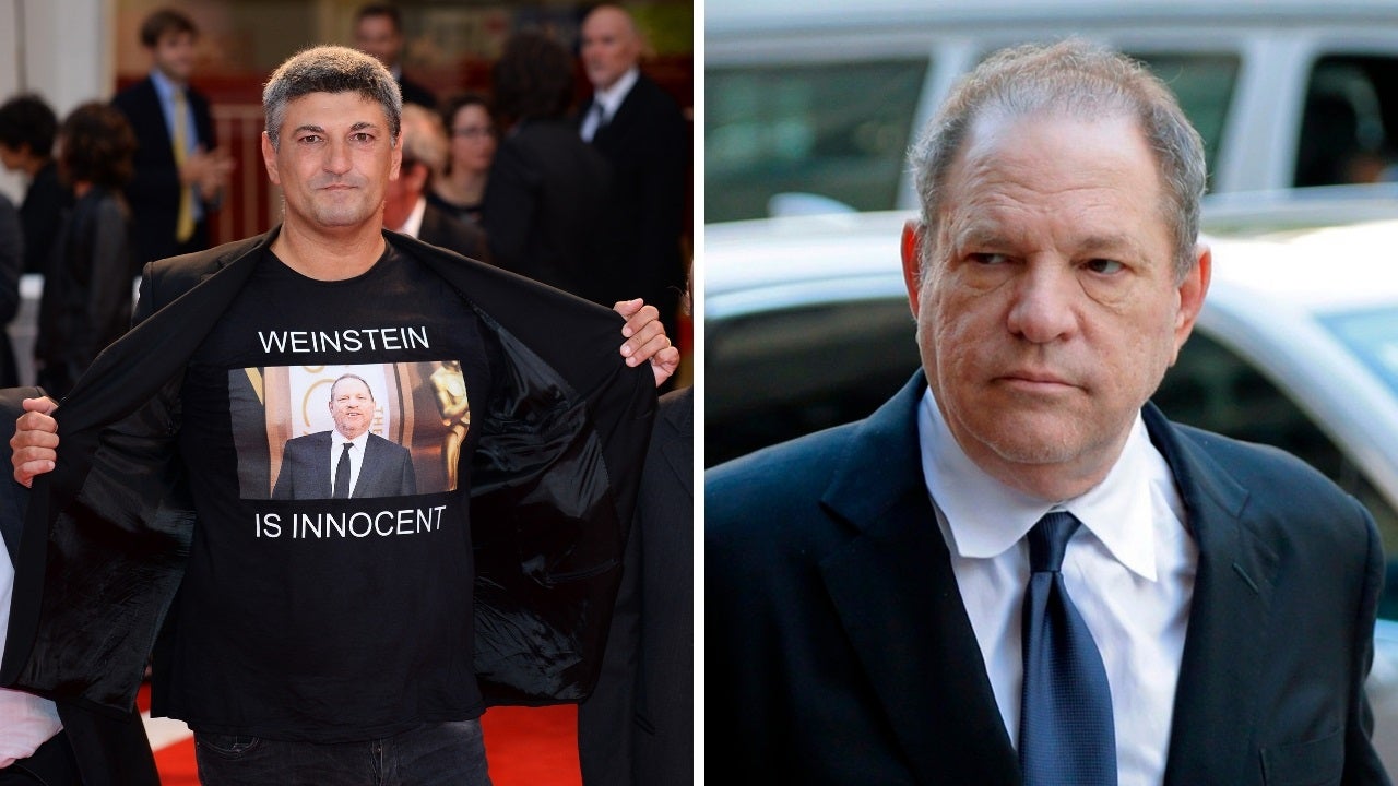 Italian director Garagnani dons 'Weinstein is innocent' t-shirt on red ...