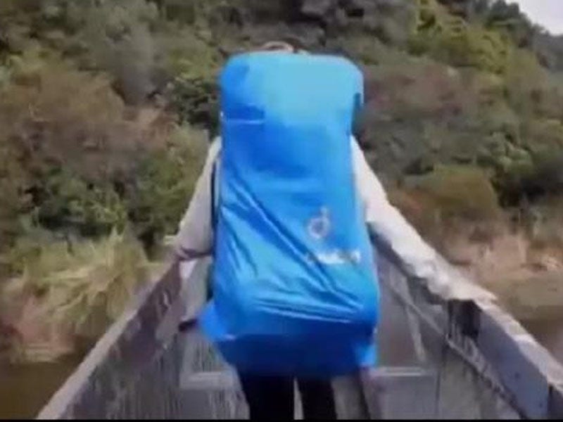 VIDEO: Tourists plunge 26ft as suspension bridge collapses | Fox News