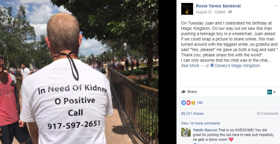 Dad's plea for kidney donor during Disney trip goes viral | Fox News