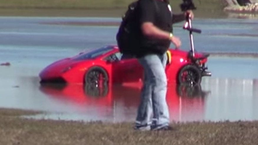 Watch a Lamborghini take a wet and wild ride | Fox News